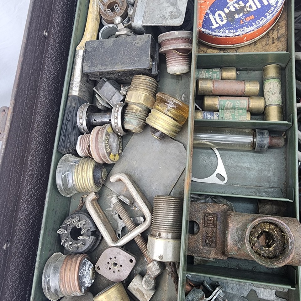 Vtg Kennedy Kits Cantilever Tackle Tool Box With Electricians Stash Lot ...