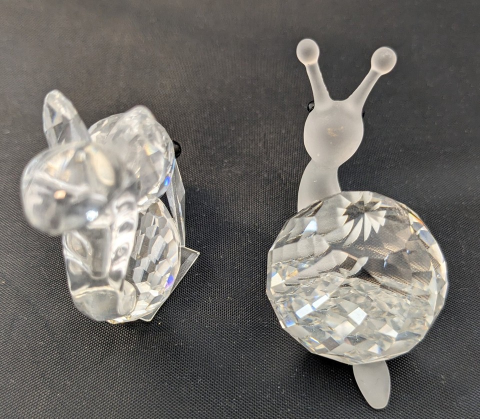 Small Crystal Animal Figurines Set Squirrel Snail Decorative Ornament ...