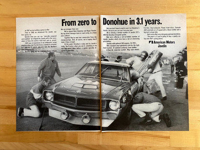 1970 Print Ad American Motors Javelin SST Trans Am Series Mark Donohue ...