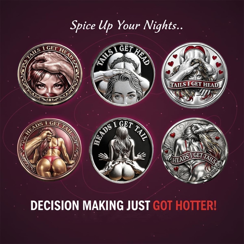3PCS Heads I Get Tail Coin, Tails I Get Head Coin, Funny “Heads or ...