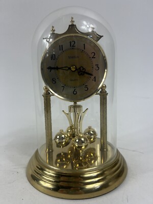 Spartus Corp. Waltham Model 6070 ~ Glass Domed Quartz Anniversary Clock ...