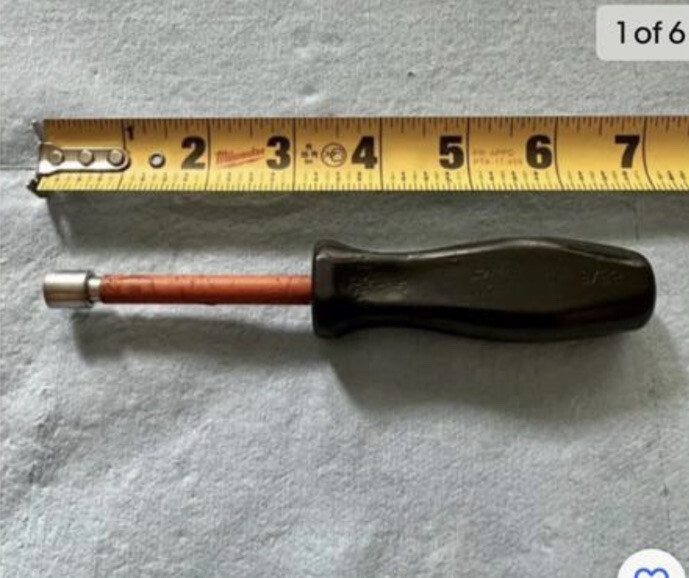 SNAP ON #NDD109 9/32” SAE 6pt BLACK HARD HANDLE NUT DRIVER 6 3/4" LONG ...