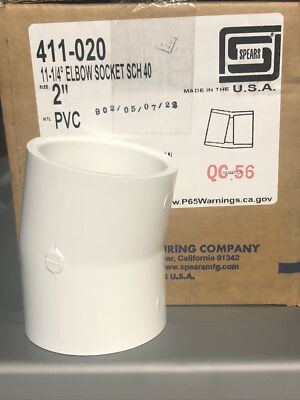 New 2" PVC (Sch. 40) 11.25° Elbow | eBay