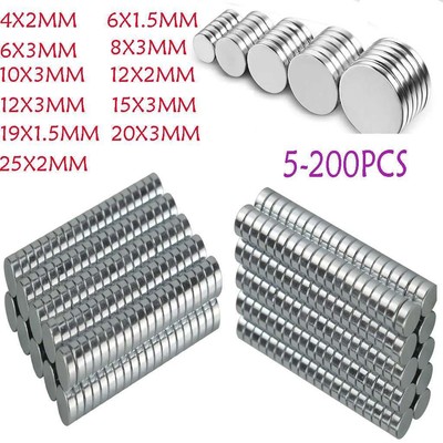 Small Large Neodymium Magnets N52 Disc Round Super Strong Rare Earth ...