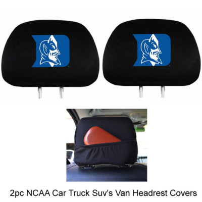 New NCAA Duke Blue Devils Car Truck & SUV Embroidered Headrest Covers ...