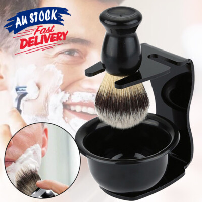 Men Shaving Brush Mug Cup Stand Shave Bowl Tool Set Holder Rack Safety ...