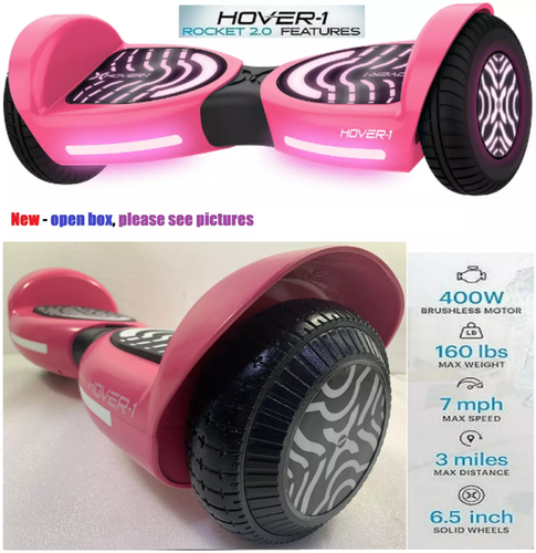 Hover-1 Rocket 2.0 self-balancing pink, LED Headlights, 🔴Lit Series 7 Mph 888255254719| eBay