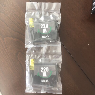 2x Ink Cartridges 220XL Black for Epson WorkForce WF2650 WF2630 WF2750 ...