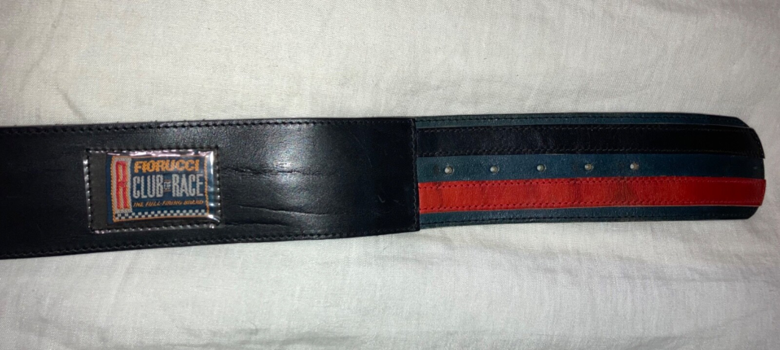 Fiorucci Vintage 80s Unisex Wide Logo Belt - Gem