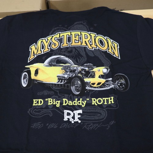 Men's Ed Big Daddy Roth Rat Fink Mysterion Hot Rod Black Cotton T-Shirt ...