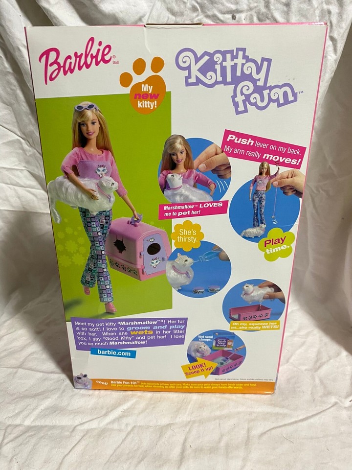 2000 Kitty Fun Barbie Doll Play Set with Marshmallow the Cat, Cat ...