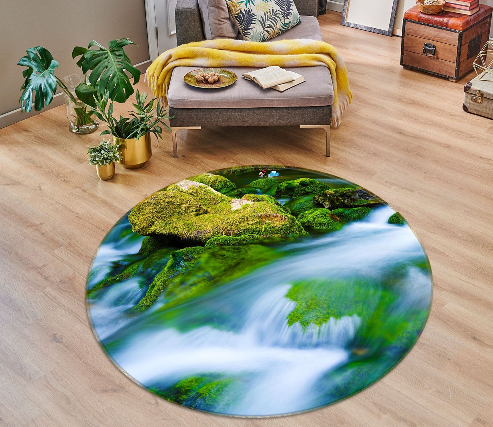 3D Grünes Moos M1480 Spiel Teppich Mat Runden Elegant Foto Teppich Eve ...