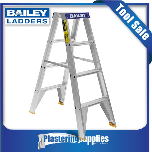 Bailey Ladder Pro 1.2m 4 Step Double Sided 150kg Aluminium FS13386 for ...