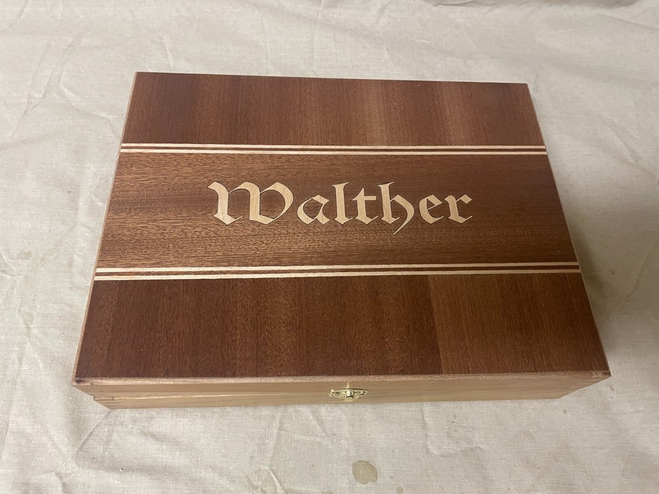 Hand Crafted Walther Solid wood Storage boxes, gun case, display box ...