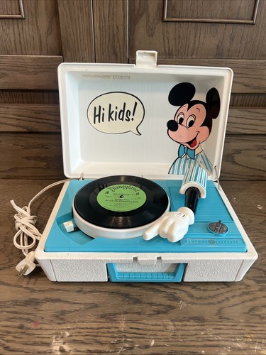 Vintage General Electric Mickey Mouse Record player 1960/70 Walt Disney ...