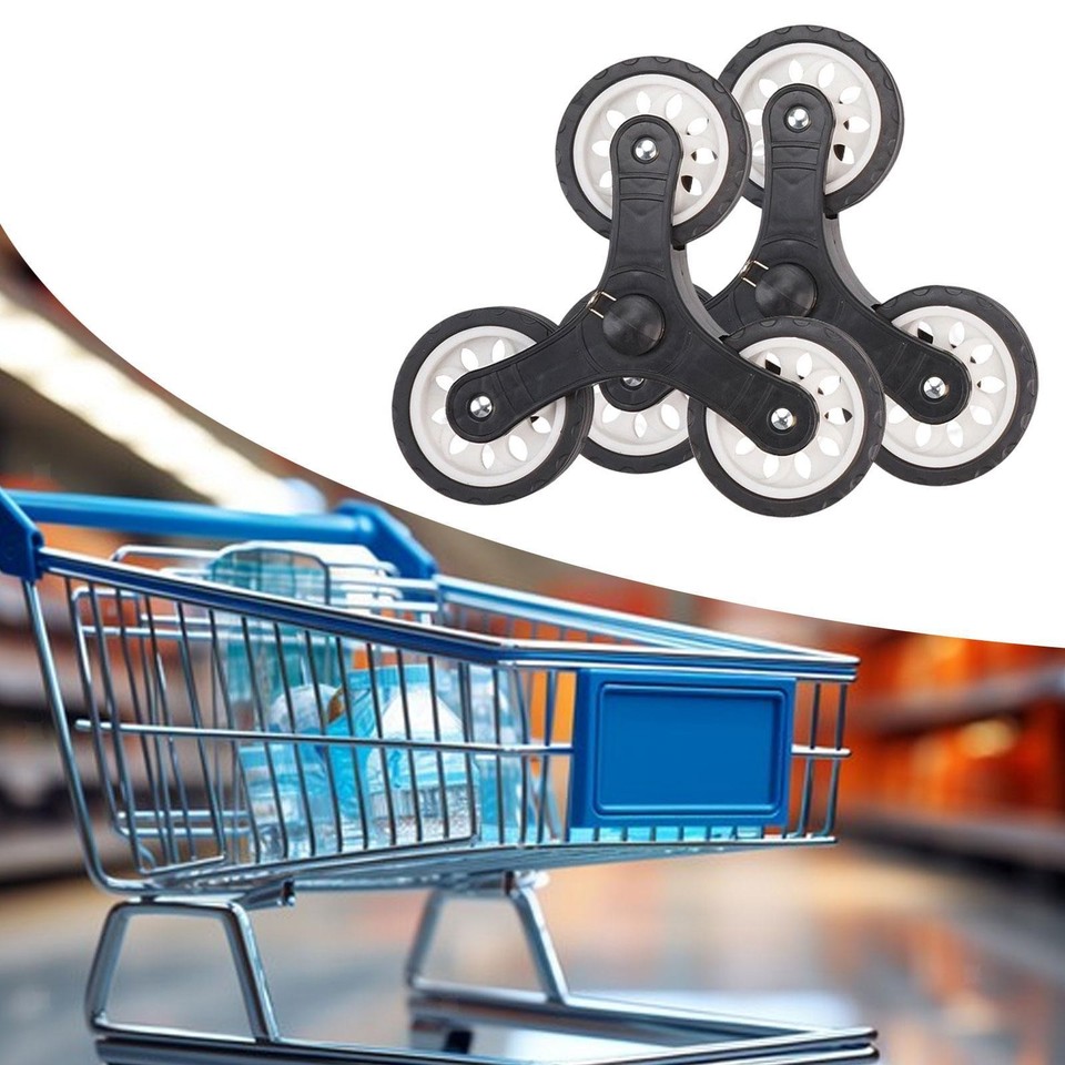 2Pcs Trolley Triangle Wheels Stair Climber Wheels Wheel Diameter 9 cm ...