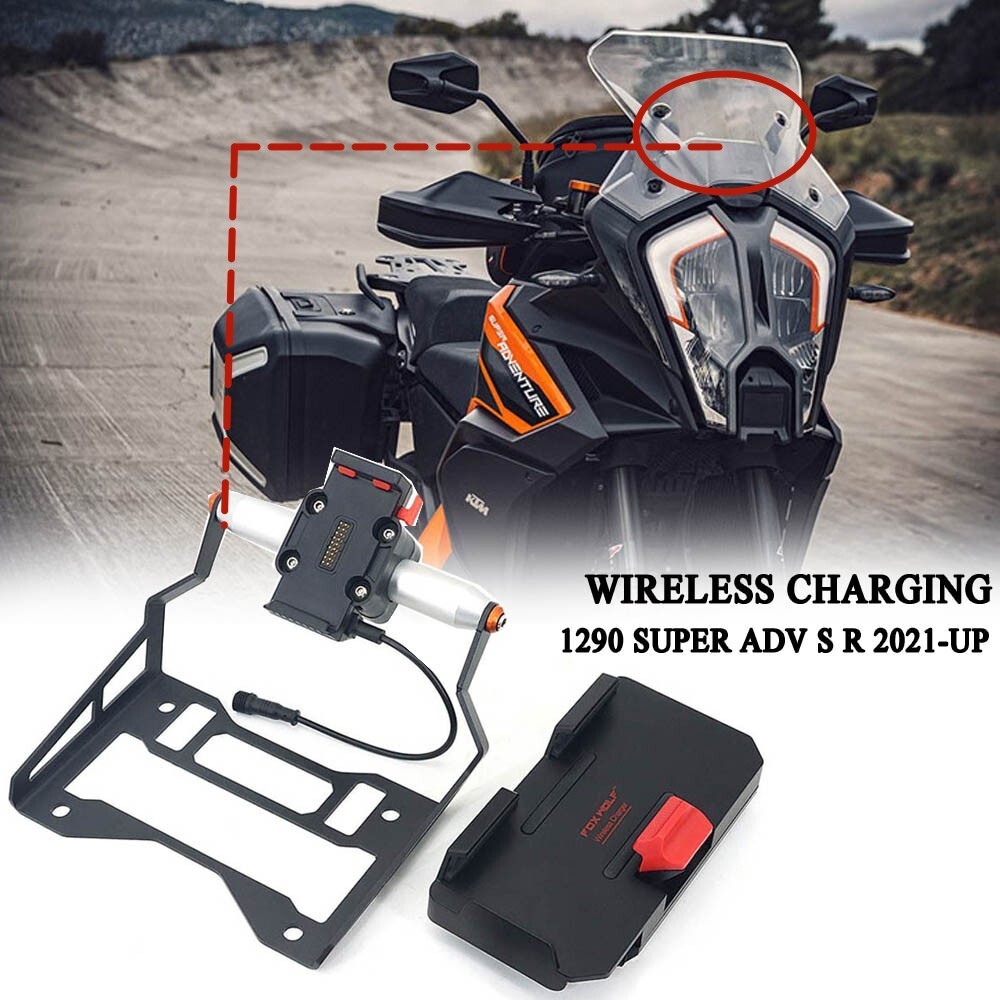 2021-2023 KTM 1290 Super Adventure S/R Phone Holder Bracket Wireless ...