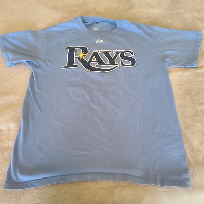 Majestic Mens Medium Carolina Blue David Price 14 Tampa Bay Rays MLB ...