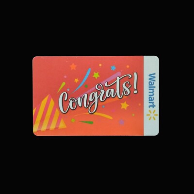 Walmart Congrats! NEW COLLECTIBLE GIFT CARD NO VALUE #8745 | eBay