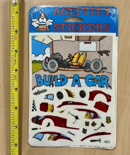 1980s Vintage Racing Build-A-Car Prism Decal Activity Stickers Retro ...