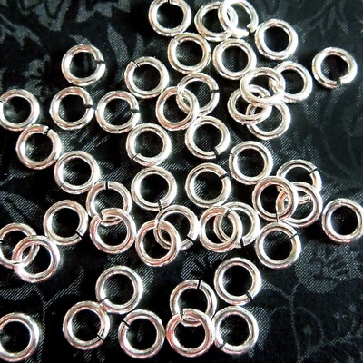 4mm Sterling Silver - 25 Pack LOCKING JUMP RINGS No Solder Needed - 20 ...