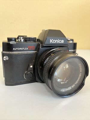 KONICA Autoreflex TC SLR 35mm Film Camera w/HEXANON AR 50mm F1.7 LENS ...