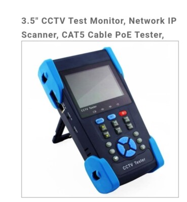 3.5" HD CCTV Test Monitor, Network IP Scanner, CAT5 Cable PoE Tester ...