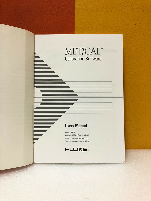 Fluke 926501 MET/CAL Calibration Software User Manual | eBay
