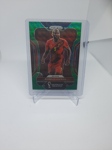 2022 Panini Prizm World Cup Qatar Green Wave Prizm Romelu Lukaku ...