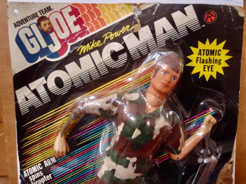 Vintage 1975 Hasbro GI Joe Atomic Man Mike Powers 12" Action Figure MOC ...