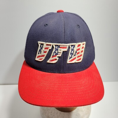 Pacific Headwear Baseball Cap Mens Medium Small Red Navy Canvas Fitted ...