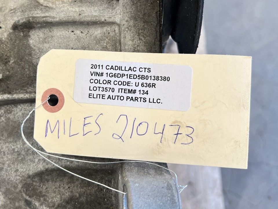 2011 CADILLAC CTS 3.6L RWD AUTOMATIC TRANSMISSION ASSEMBLY, OEM LOT3570 ...