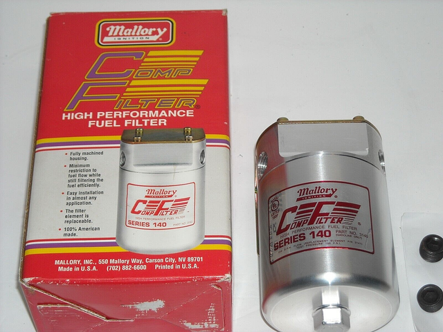 Fuel Filter-Comp Filter 140 Series; High Efficiency Mallory 3140 for ...