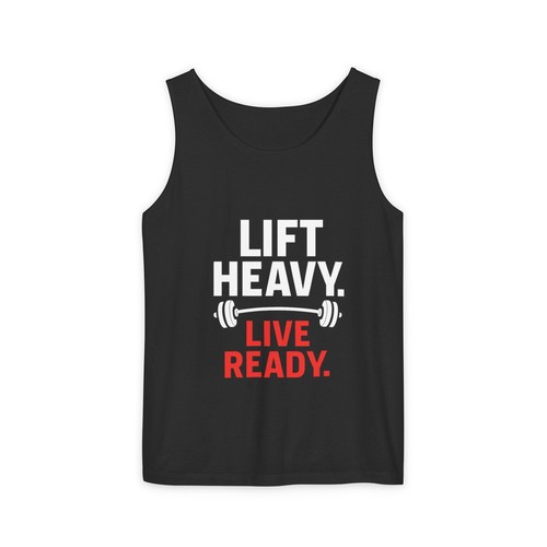 Lift heavy- live ready- gym motivation tank, unisex muscle shirt | eBay