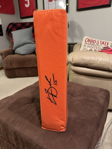 Carson Beck Autographed Miami Hurricanes Orange End Zone Pylon ...