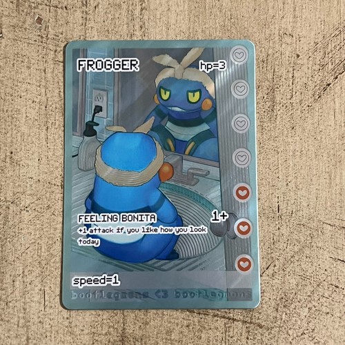 Croagunk Frogger Bootlegmons Shiny Fan Art Textured Holo | eBay