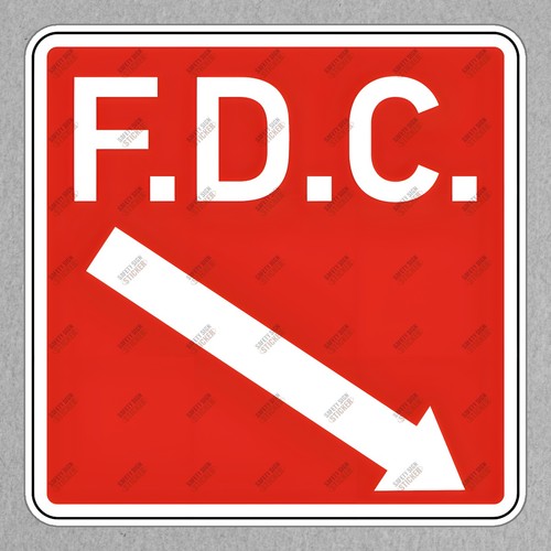 OSHA Compliant F.D.C. Safety Sign Sticker Workplace Hazard Awareness ...