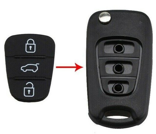 3 BUTTON HYUNDAI KEY FOB RUBBER PAD INSERT REPAIR FITS i10 i20 i30 ix35 ...