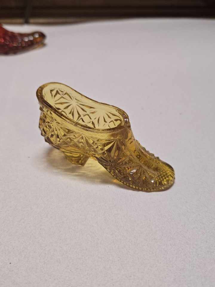 Fenton Shoe 2pc Art Glass Antique Vtg | eBay
