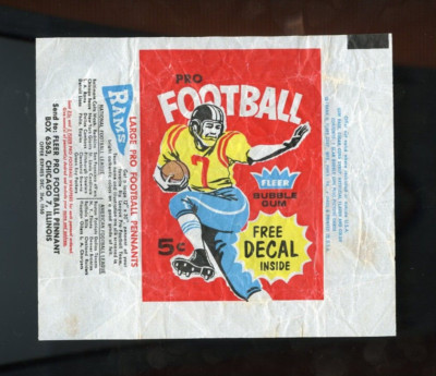 1960 Fleer Football Wax Pack Wrapper | 5 Cent | Rams | eBay