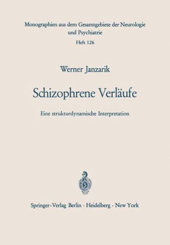 Monographien Aus Dem Gesamtgebiete Der Neurologie Und Psychiatrie Ser ...