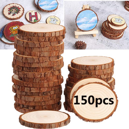 120/150Pcs Natural Wood Log Slices Christmas Name Tags Decor 5-6cm ...