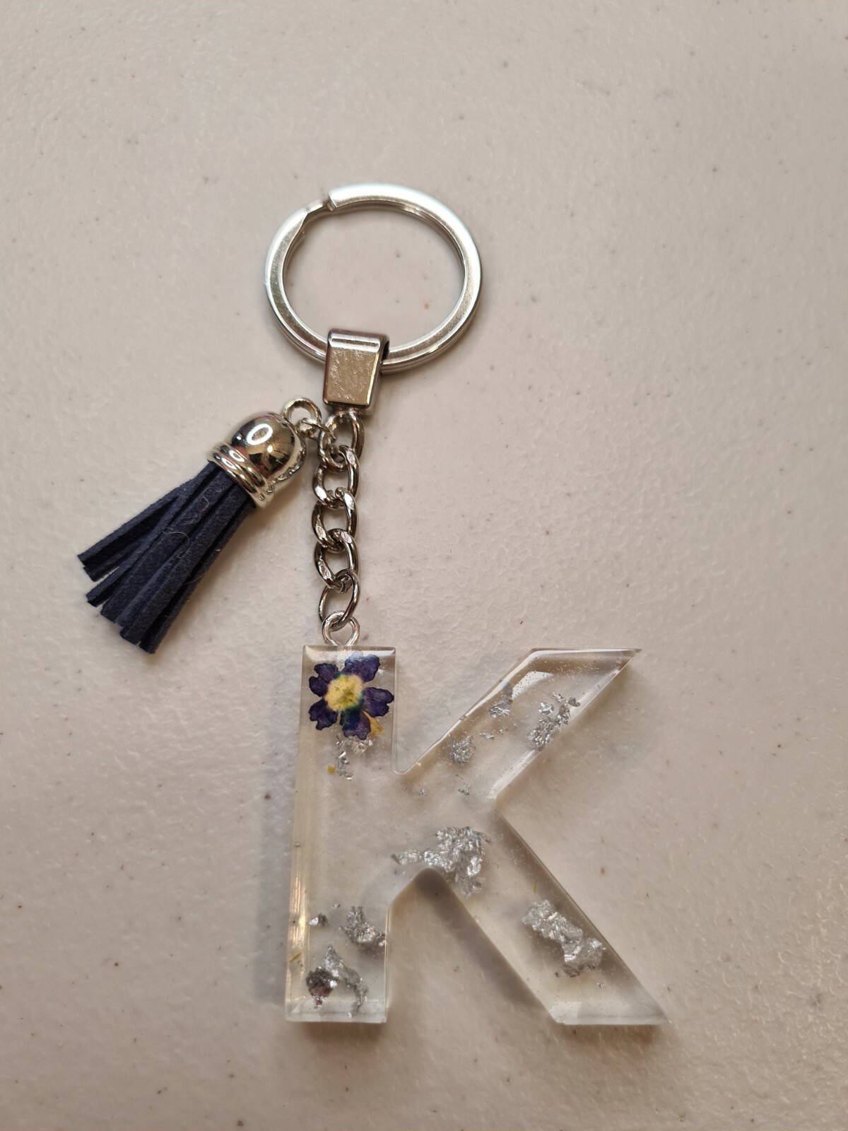 Handmade Resin Initial Letter K Keychain | eBay