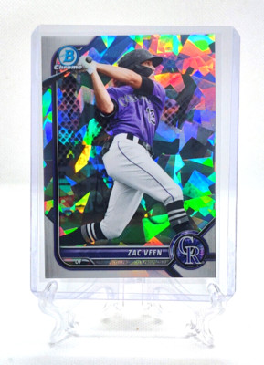 2021 Bowman Cracked Ice Atomic Prospect Chrome Insert Colorado Rockies ...