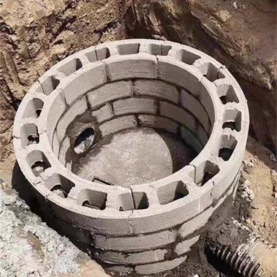 Round Concrete Block Bricks Plastic Mold Set Ground Circle Module DIY ...