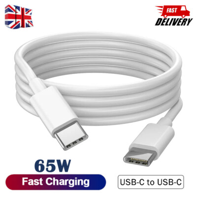 Type C to C Cable PD 65W Fast Phone Charger Data Cable Long USB Lead ...