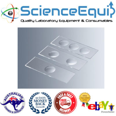 Concave Cavity Slide -Glass- Microscope Slides- Triple Concave Cavity X ...