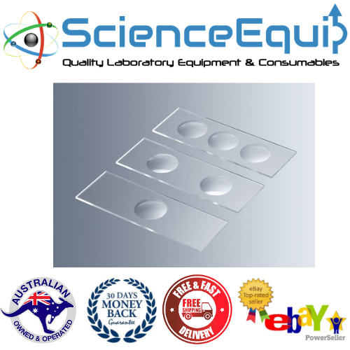 Concave Cavity Slide -Glass- Microscope Slides- Triple Concave Cavity X ...