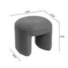 Minimalism Cream Style Teddy Footstool Vanity Under Desk Ottoman Shoe ...