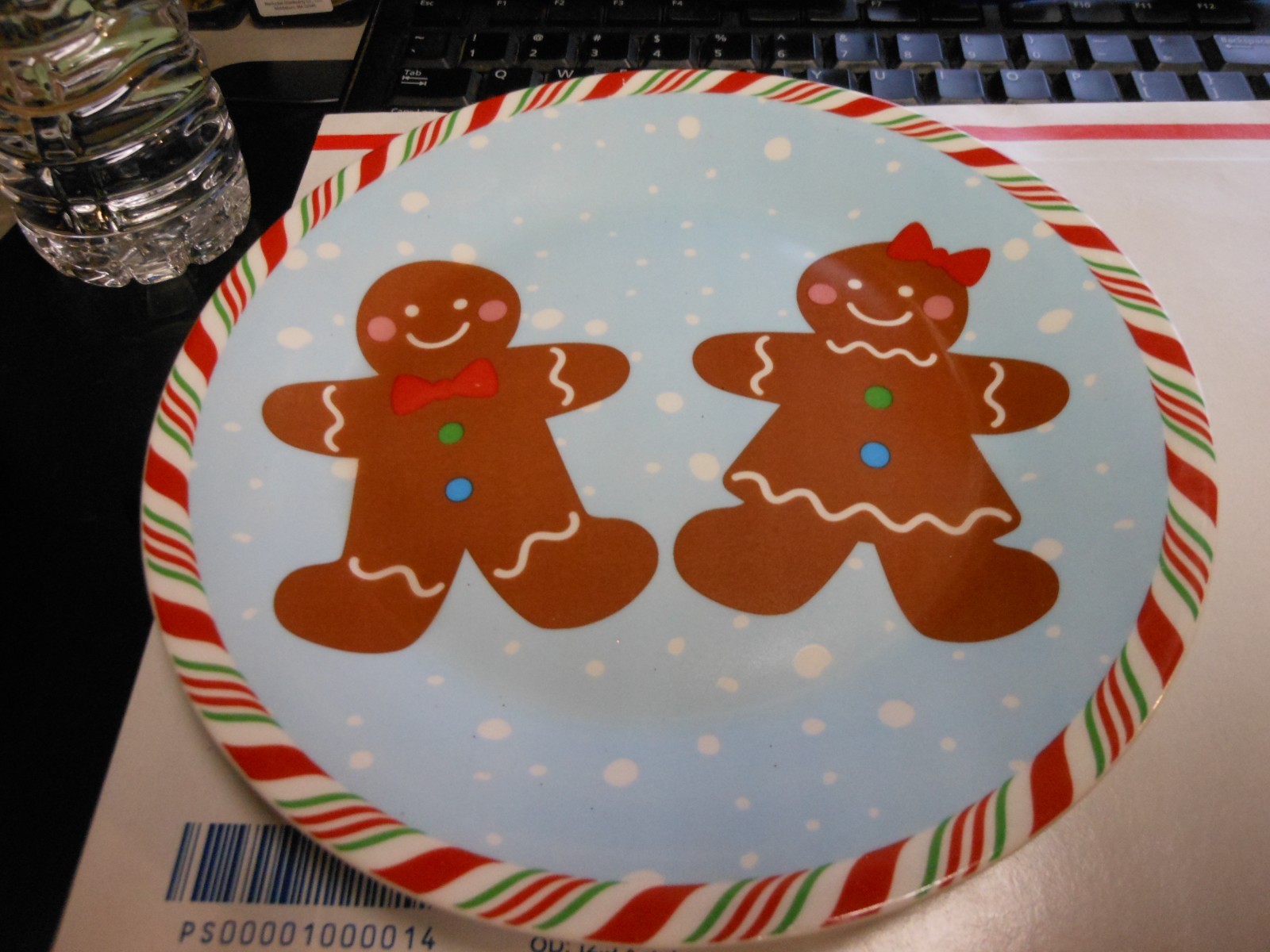 Royal Norfolk "Gingerbread Boy & Girl" Ceramic Dessert Lunch Plate 8 ...
